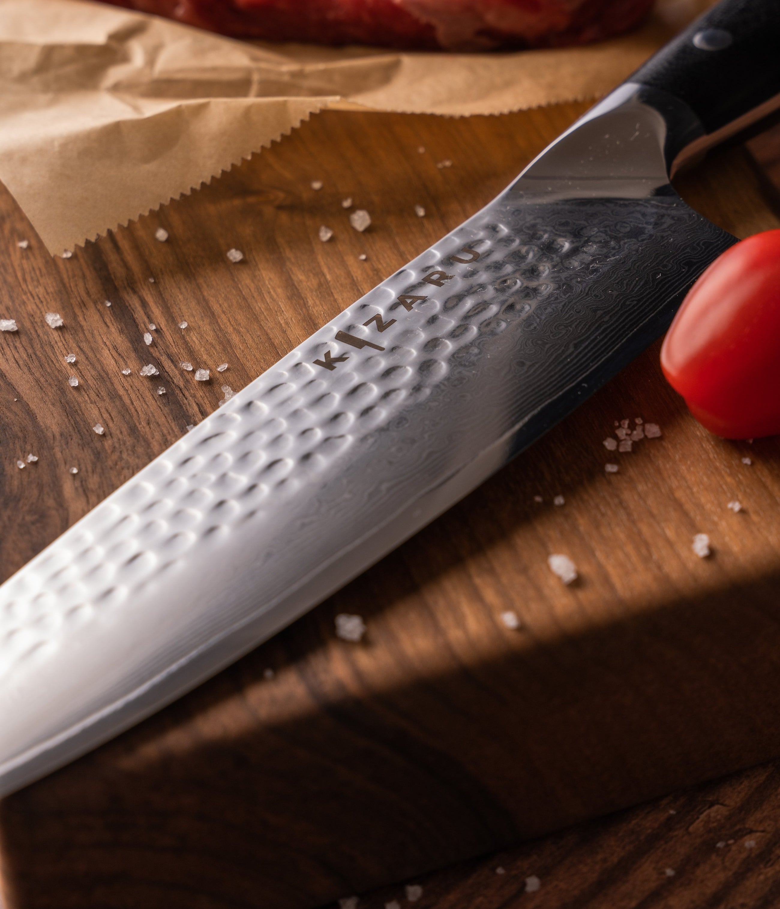 Kanji Damascus Knife Set - Japanese Damascus Kitchen Chef Knives (3-Piece)